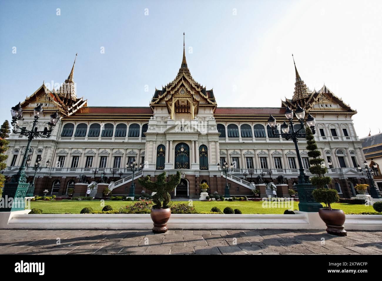 Thailand, Bangkok, Imperial Palace, Imperial city, view of the facade ...