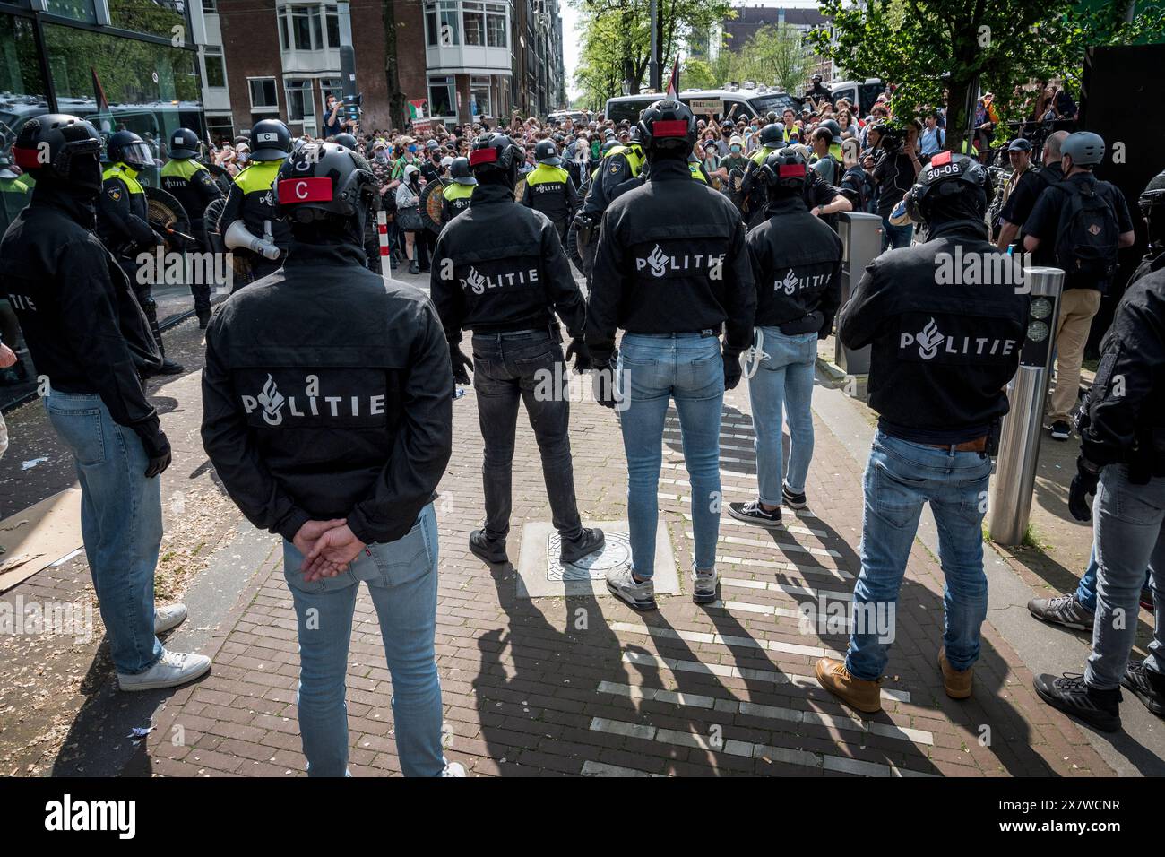 Amsterdam,The Netherlands,13th of may 2024.Pro palestine protests ...