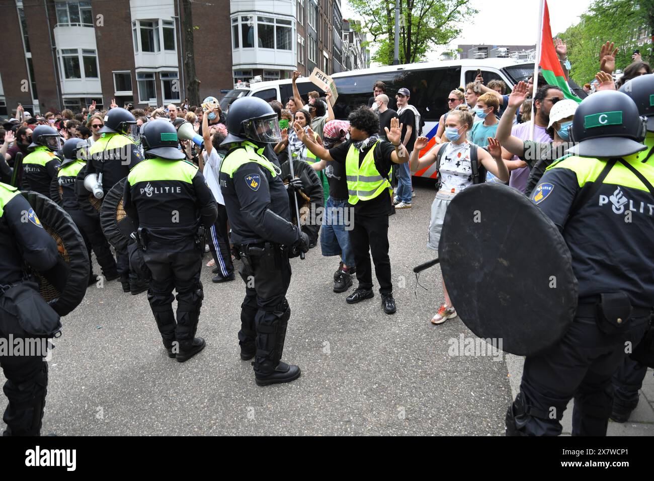 Amsterdam,The Netherlands,13th of may 2024.Pro palestine protests ...