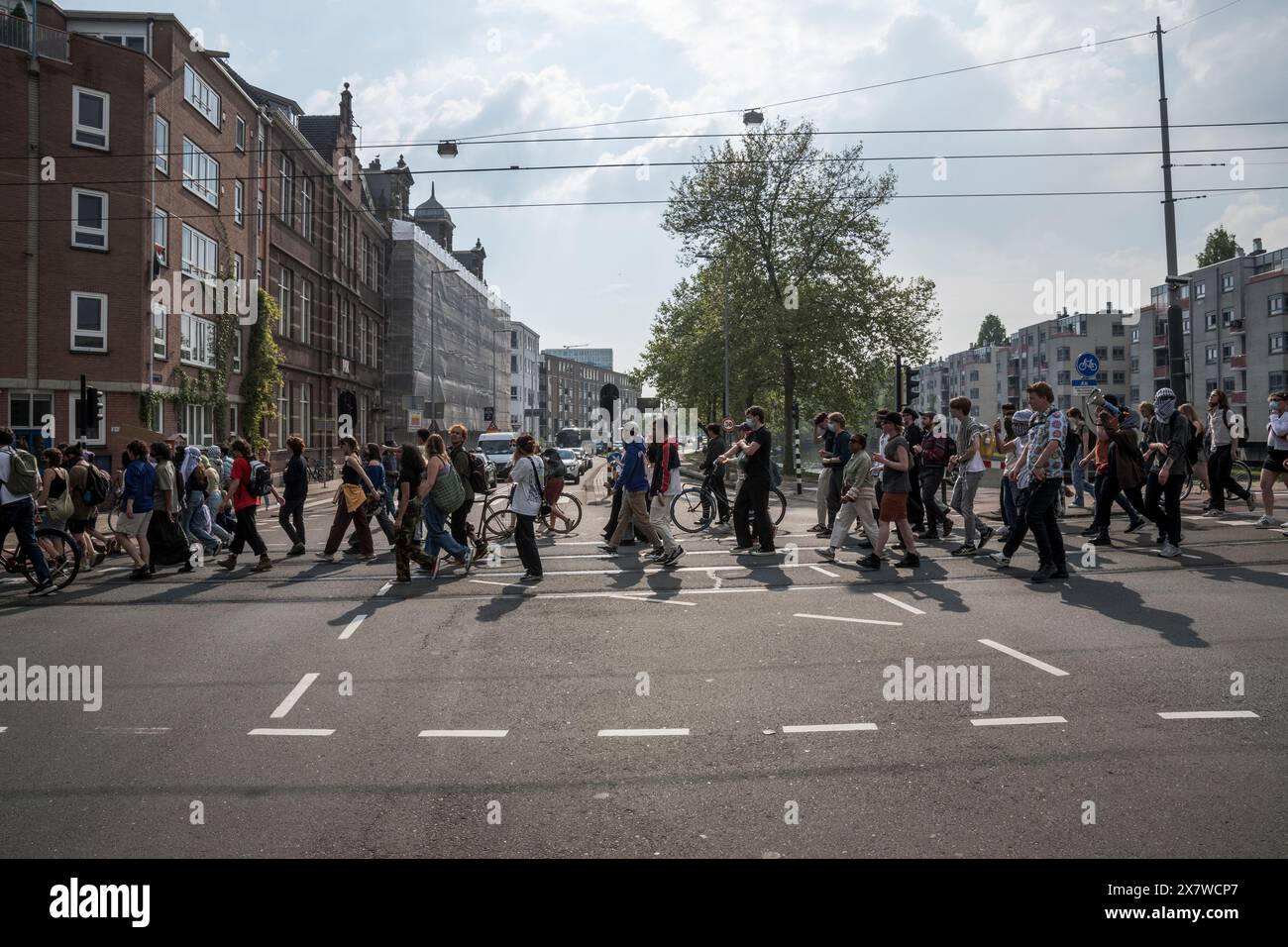 Amsterdam,The Netherlands,13th of may 2024.Pro palestine protests ...