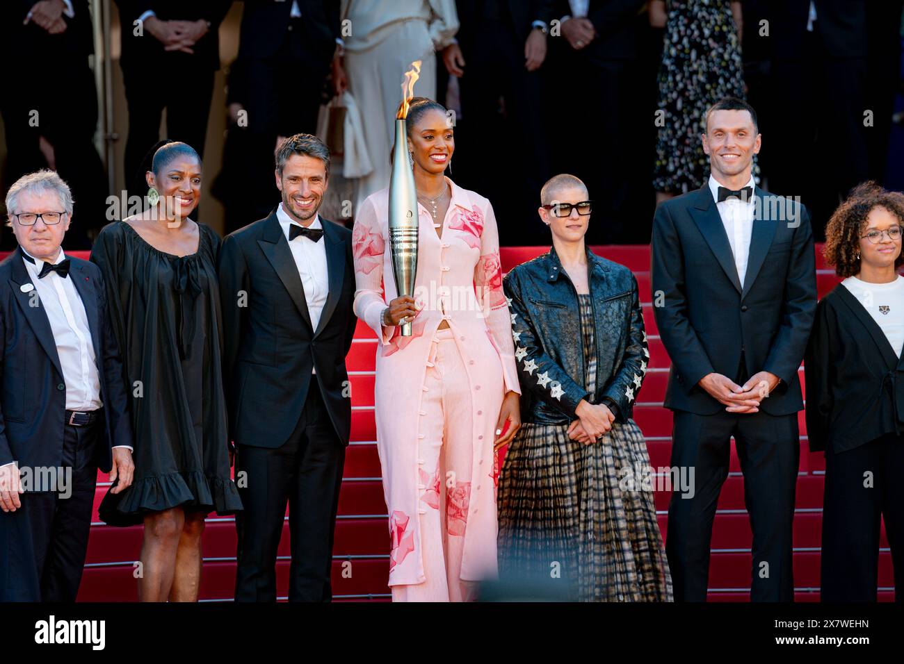 Cannes, France. 21th May, 2024. Thierry Rey, Marie-José Pérec, Tony ...