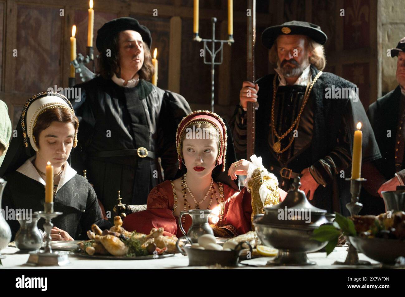 FIREBRAND, from left: Patsy Ferran as Princess Mary, Junia Rees as ...