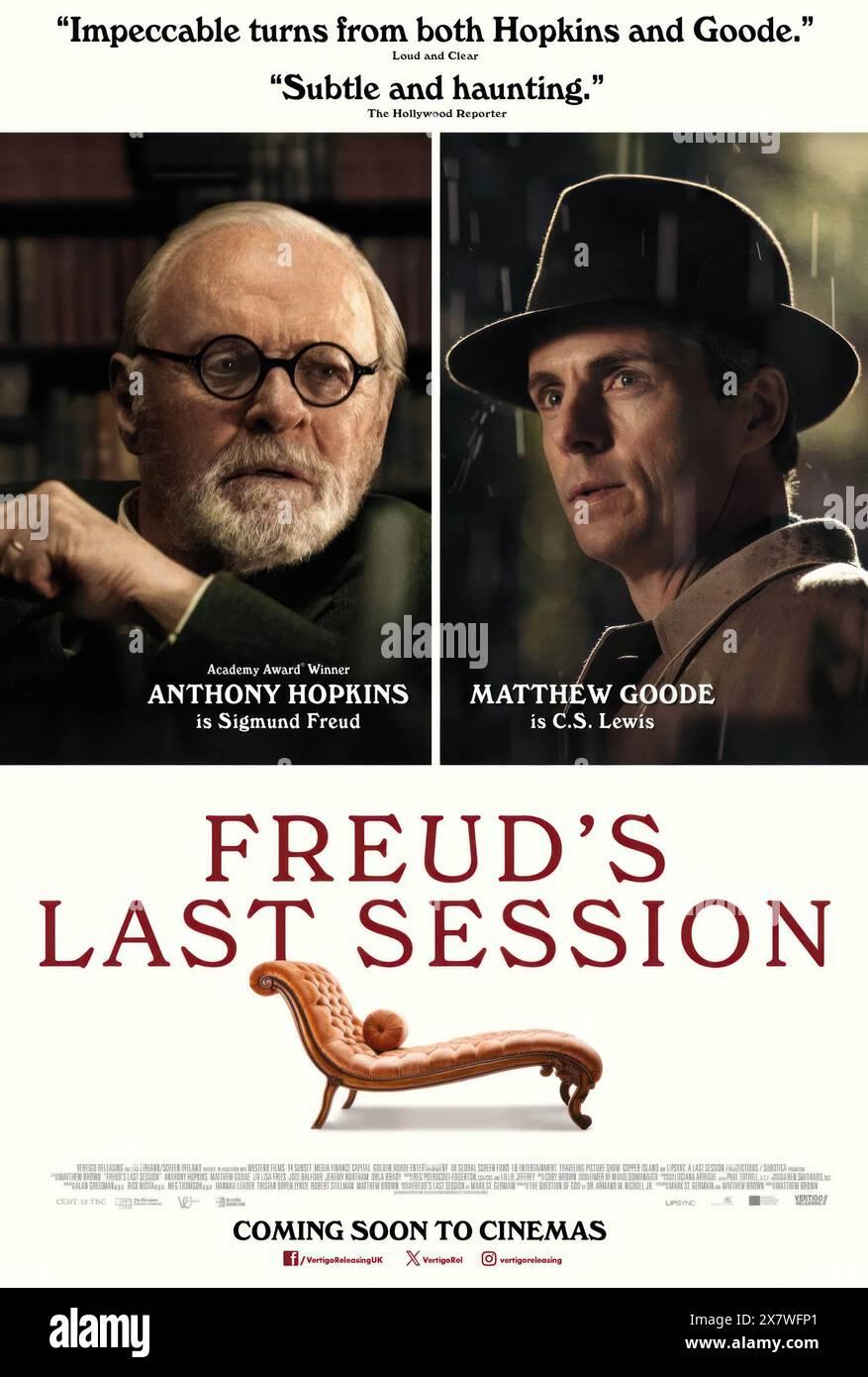 FREUD'S LAST SESSION, British poster, from left: Anthony Hopkins as ...