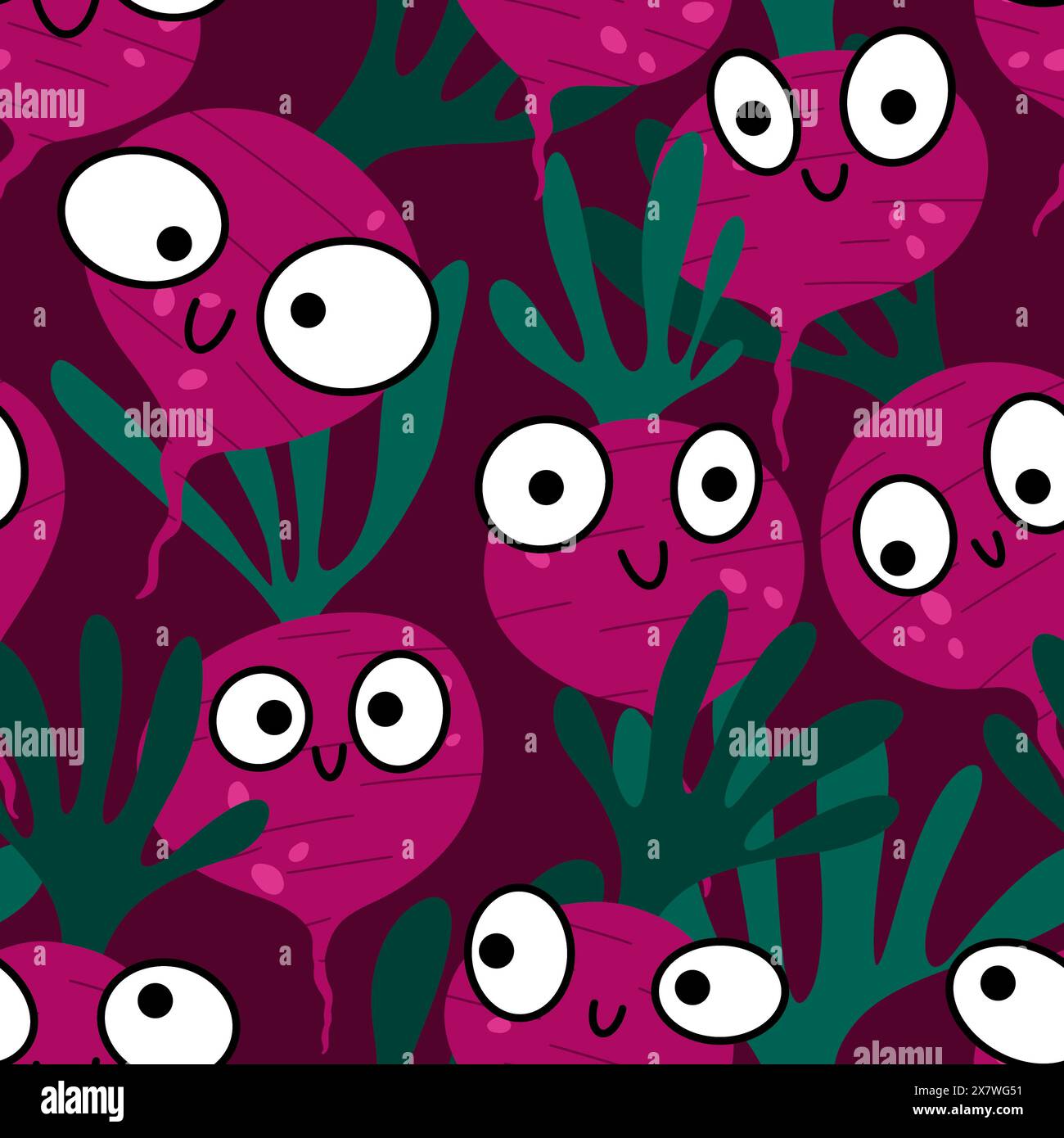 Cartoon summer vegetable print seamless radish pattern for fabrics and ...