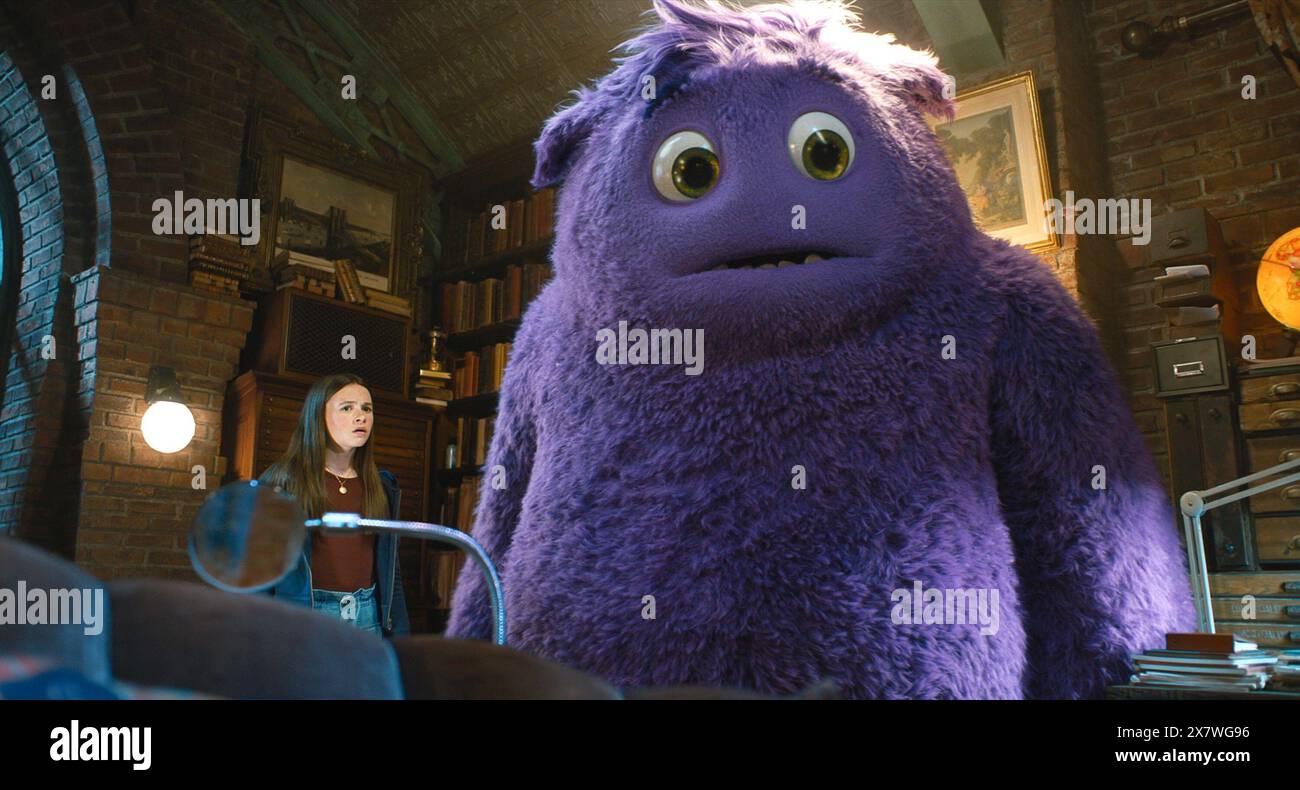 IF, from left: Cailey Fleming, Blue (voice: Steve Carell), 2024 ...