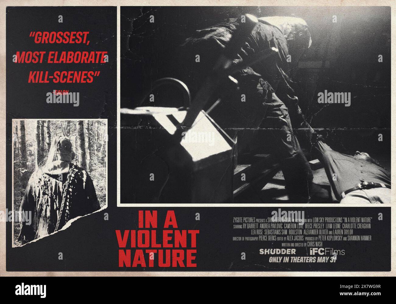 IN A VIOLENT NATURE, lobbycard style poster, Ry Barrett, 2024. © IFC ...