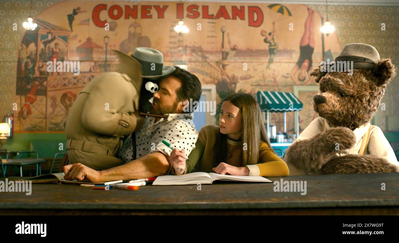 IF, from left: Cosmo (voice: Christopher Meloni), Ryan Reynolds, Cailey ...