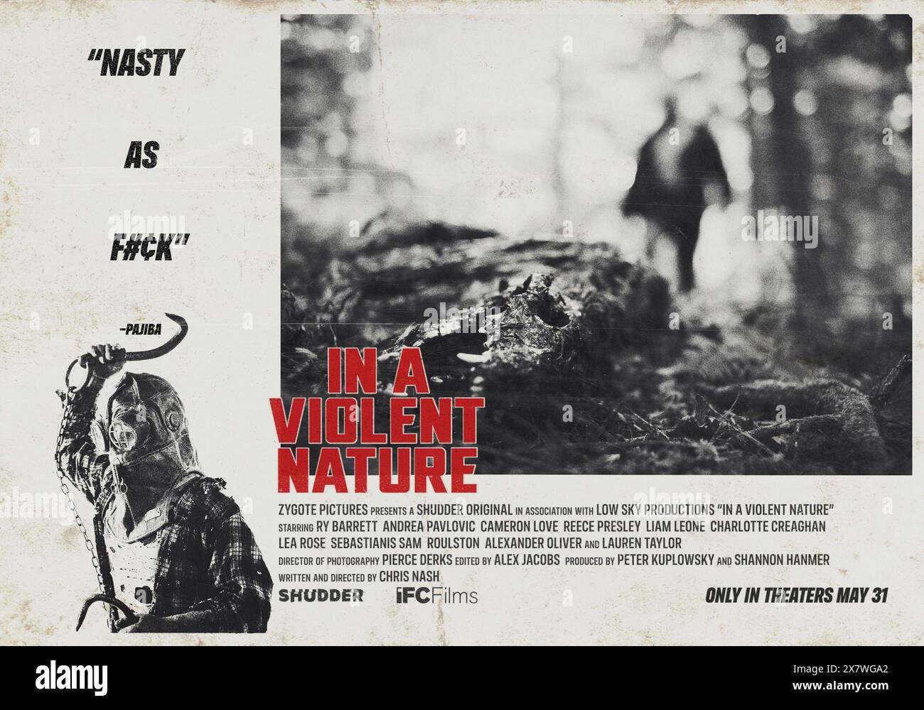 IN A VIOLENT NATURE, lobbycard style poster, Ry Barrett, 2024. © IFC ...