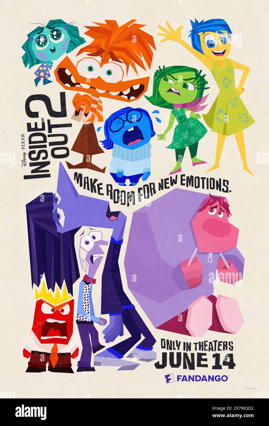 INSIDE OUT 2, US Fandango poster, top from left: Envy (voice: Ayo ...