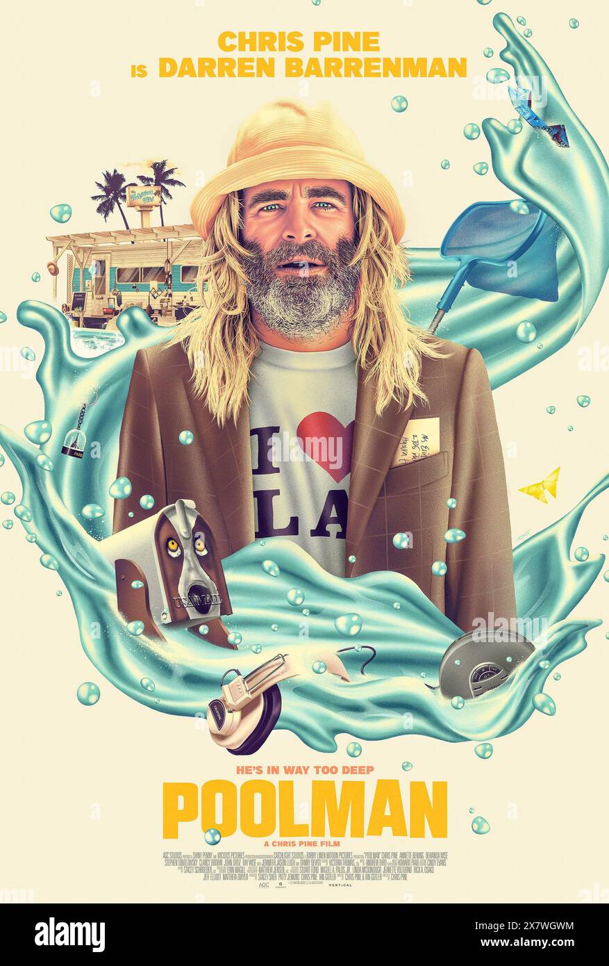 POOLMAN, US character poster, Chris Pine, 2023. © Vertical ...