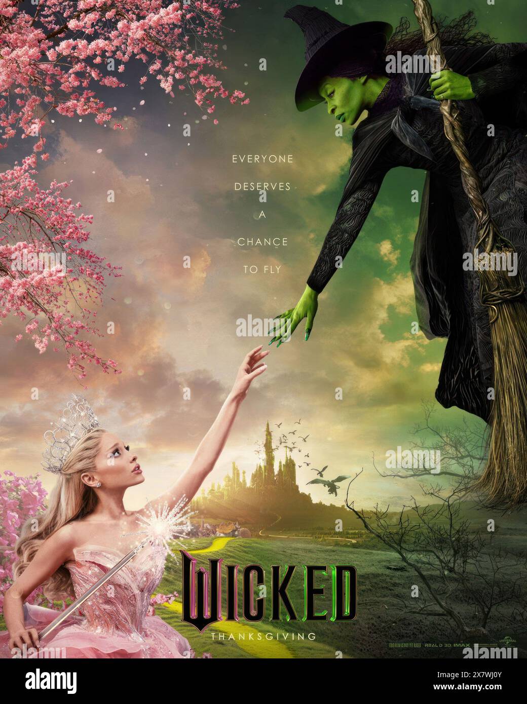 WICKED, advance poster, from left: Ariana Grande, Cynthia Erivo, 2024 ...