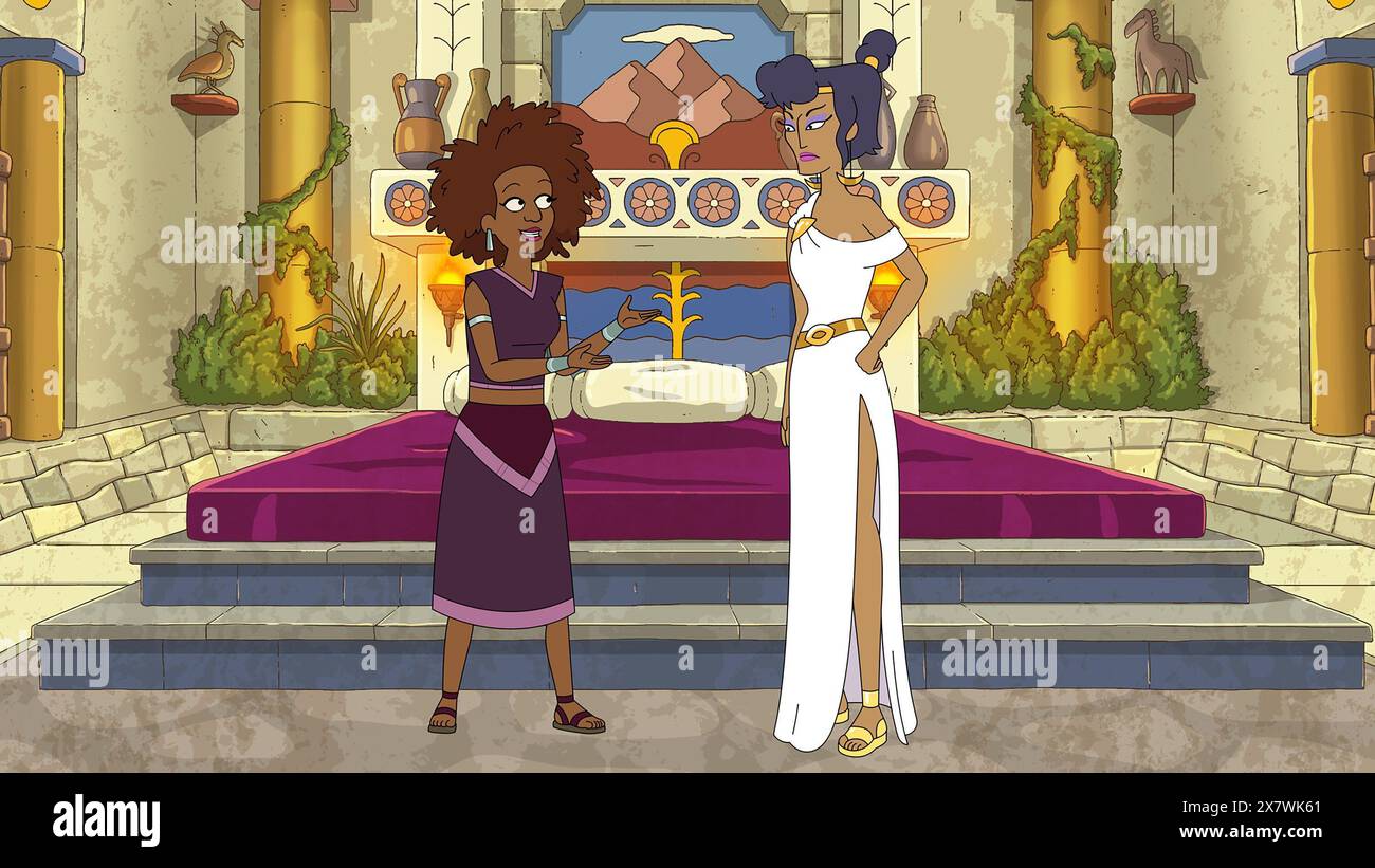 KRAPOPOLIS, right: Deliria (voice: Hannah Waddingham), Prince Hippo ...