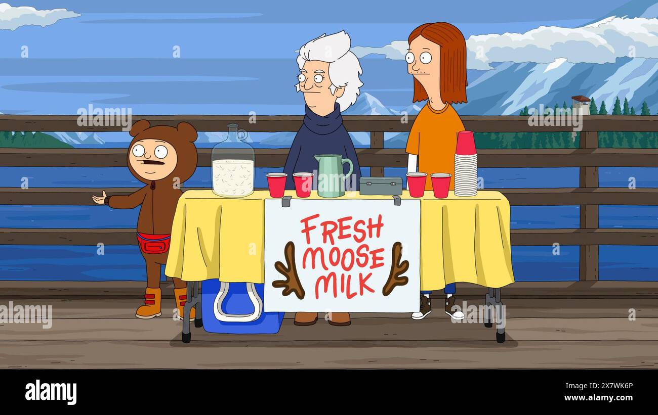 THE GREAT NORTH, from left: Moon Tobin (voice: Aparna Nancherla), Aunt ...