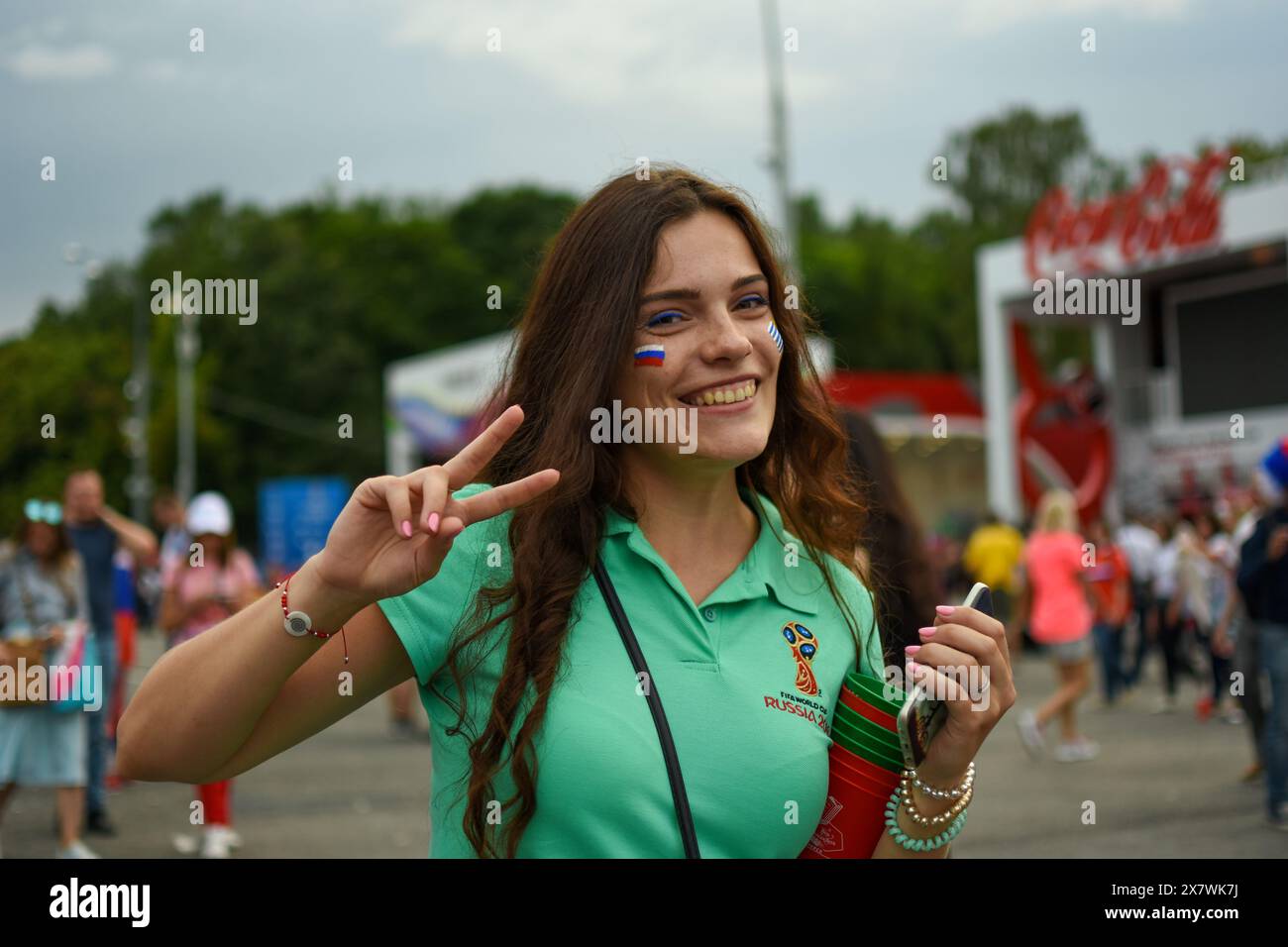Soccer fan face paint world cup hi-res stock photography and images - Alamy