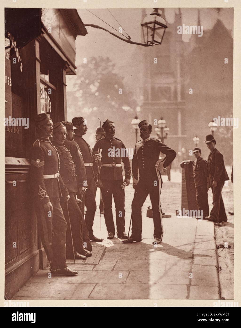Recruiting Sergeants at Westminster. Vintage London Street Photography ...