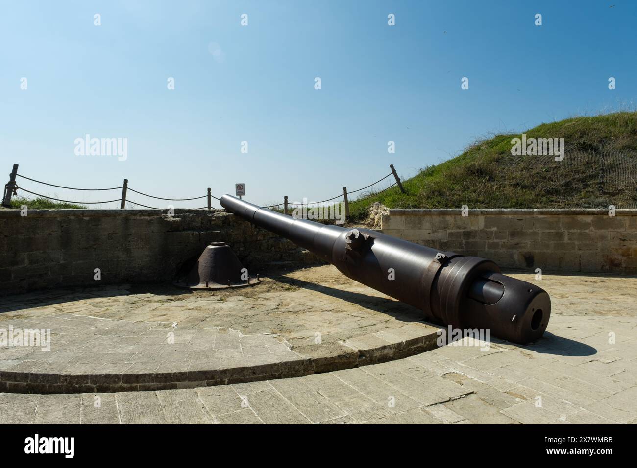 Canakkale, Turkey - Mar 18 2024: A photo of a cannon from the Gallipoli ...