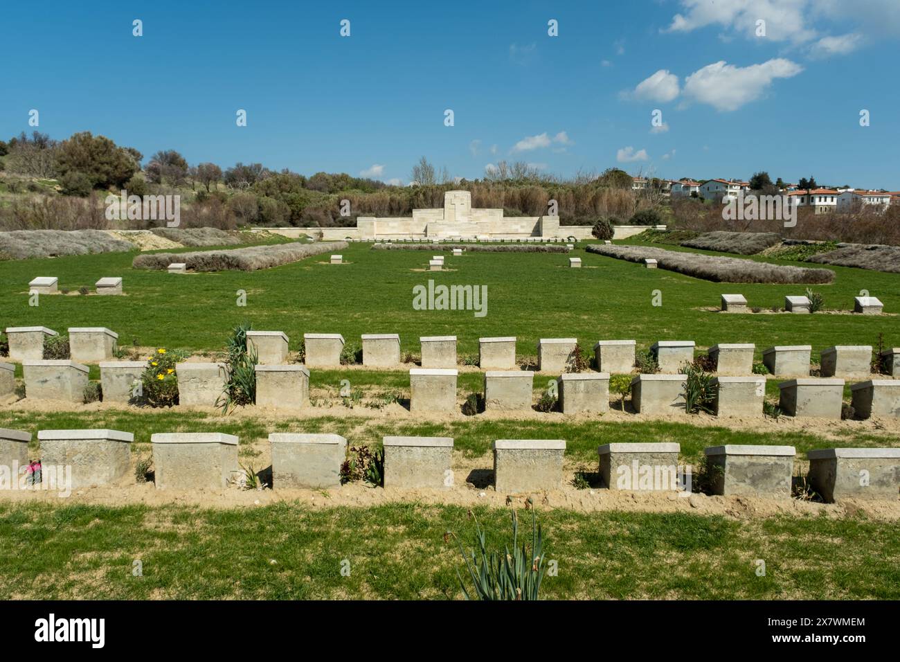 Canakkale, Turkey - Mar 18 2024: The photograph of V Beach Cemetery ...
