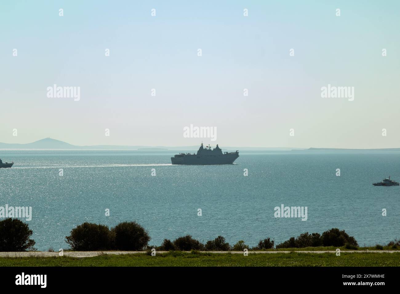 Canakkale, Turkey - Mar 18 2024: Turkish warships in the Aegean Sea ...