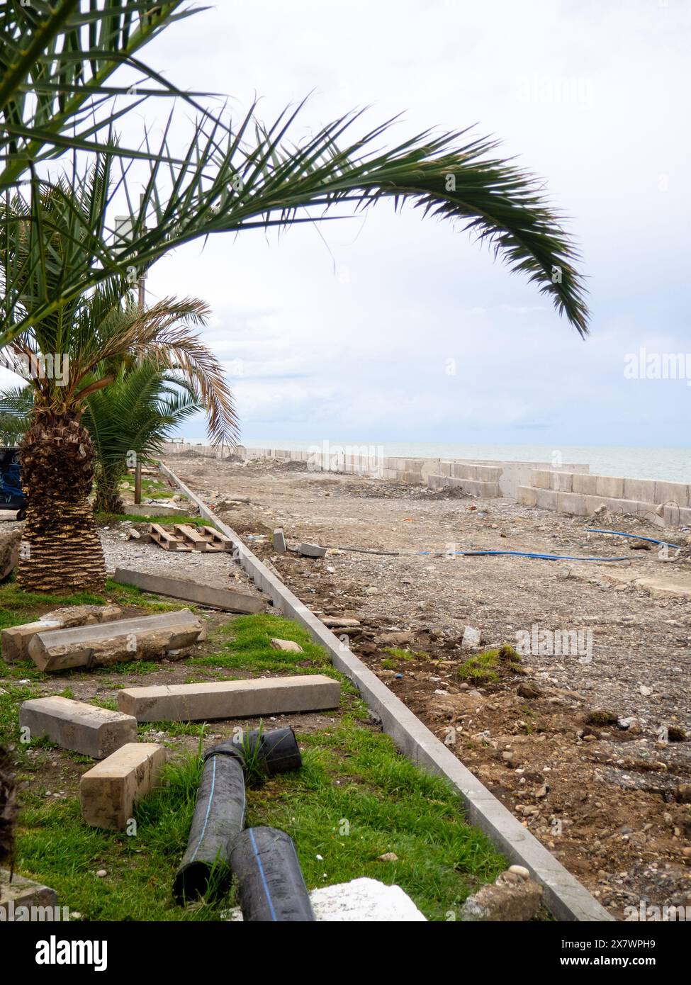 Reconstruction of the embankment of the resort town. Improvement works ...