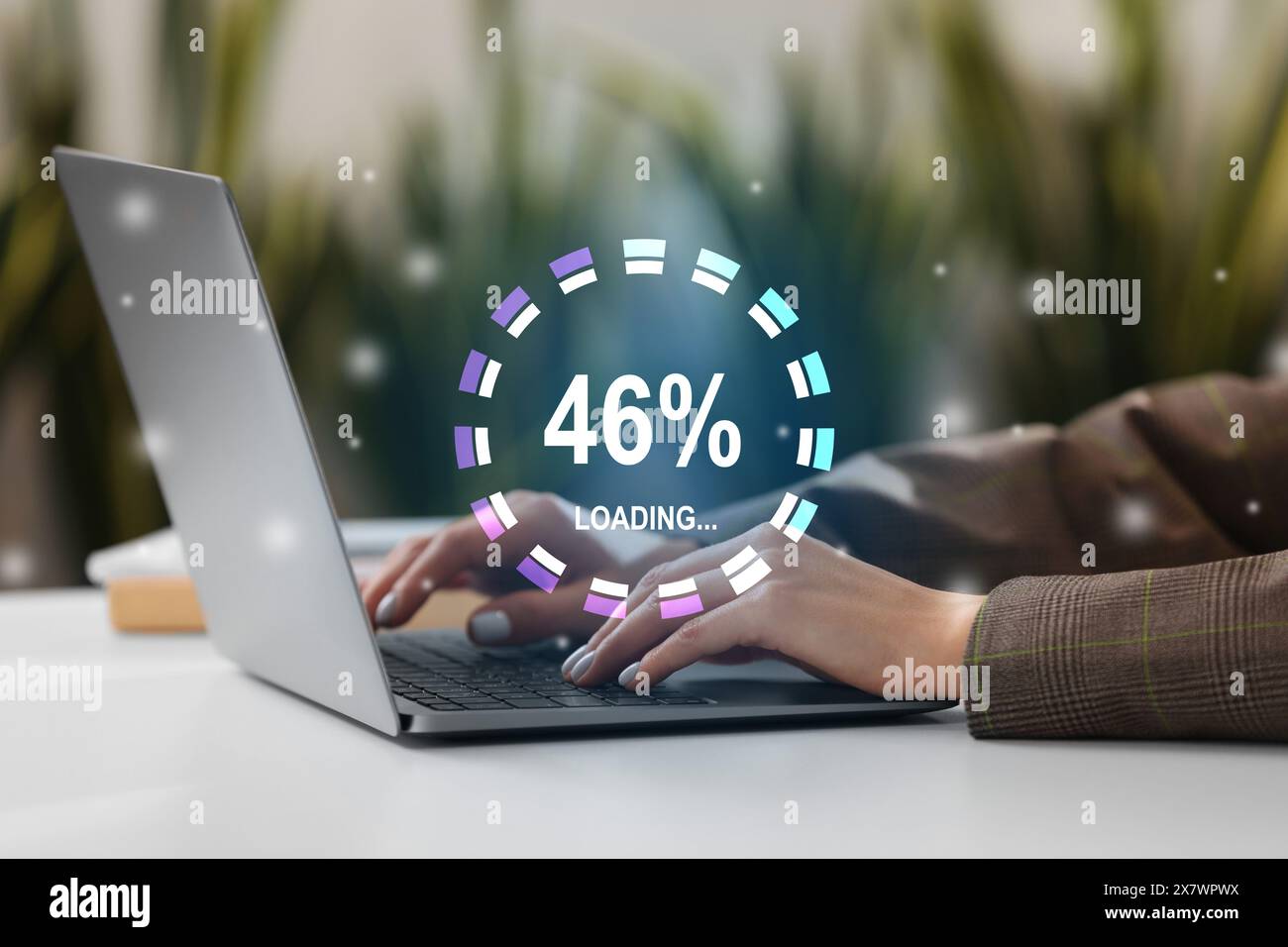 Laptop software update progress hi-res stock photography and images - Alamy