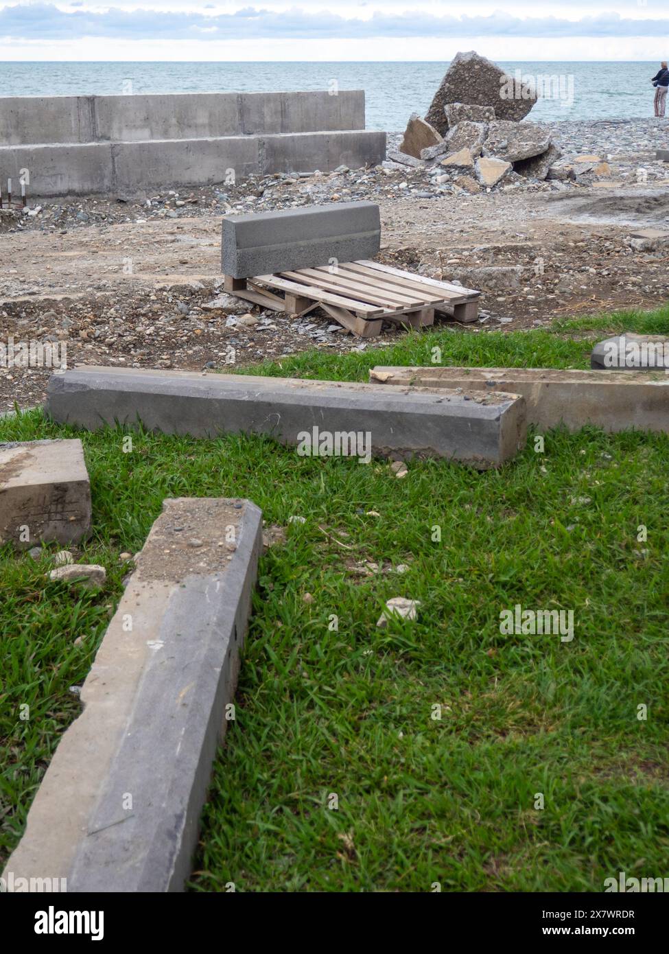 Reconstruction of the embankment of the resort town. Improvement works ...