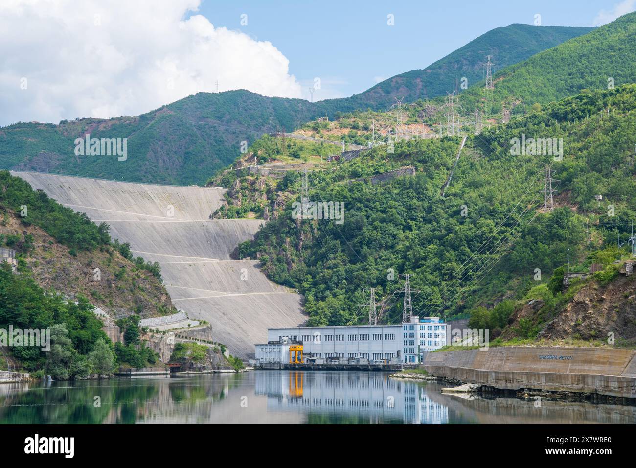 Fierze Albania - July 2. 2023: Fierze hydroelectric power plant Stock ...
