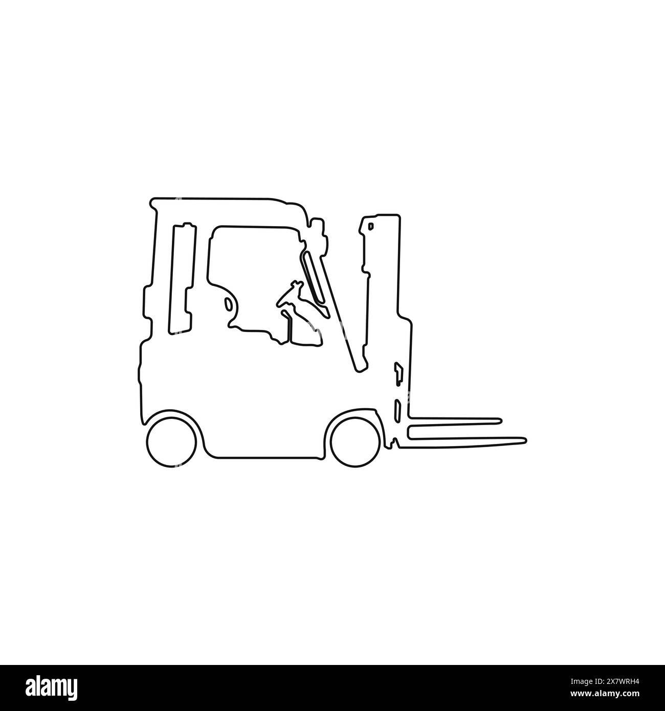 Loader Black Logo Cargo Moving Icon Outline Loader Vector Cargo Lift Vector Vector