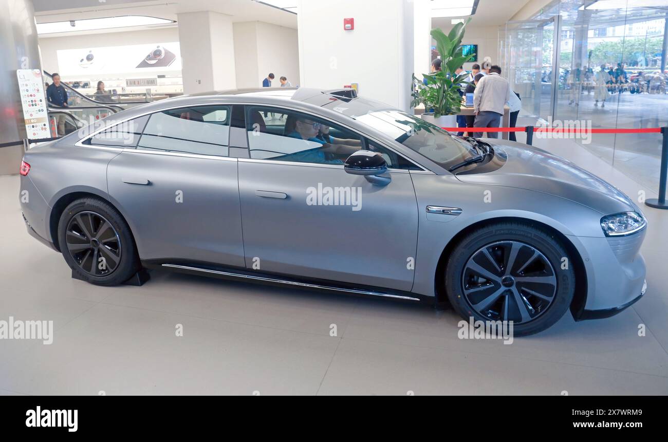 SHANGHAI, CHINA - MAY 19, 2024 - A Harmony Intelligent Mobility Alliance (HIMA) electric vehicle ...