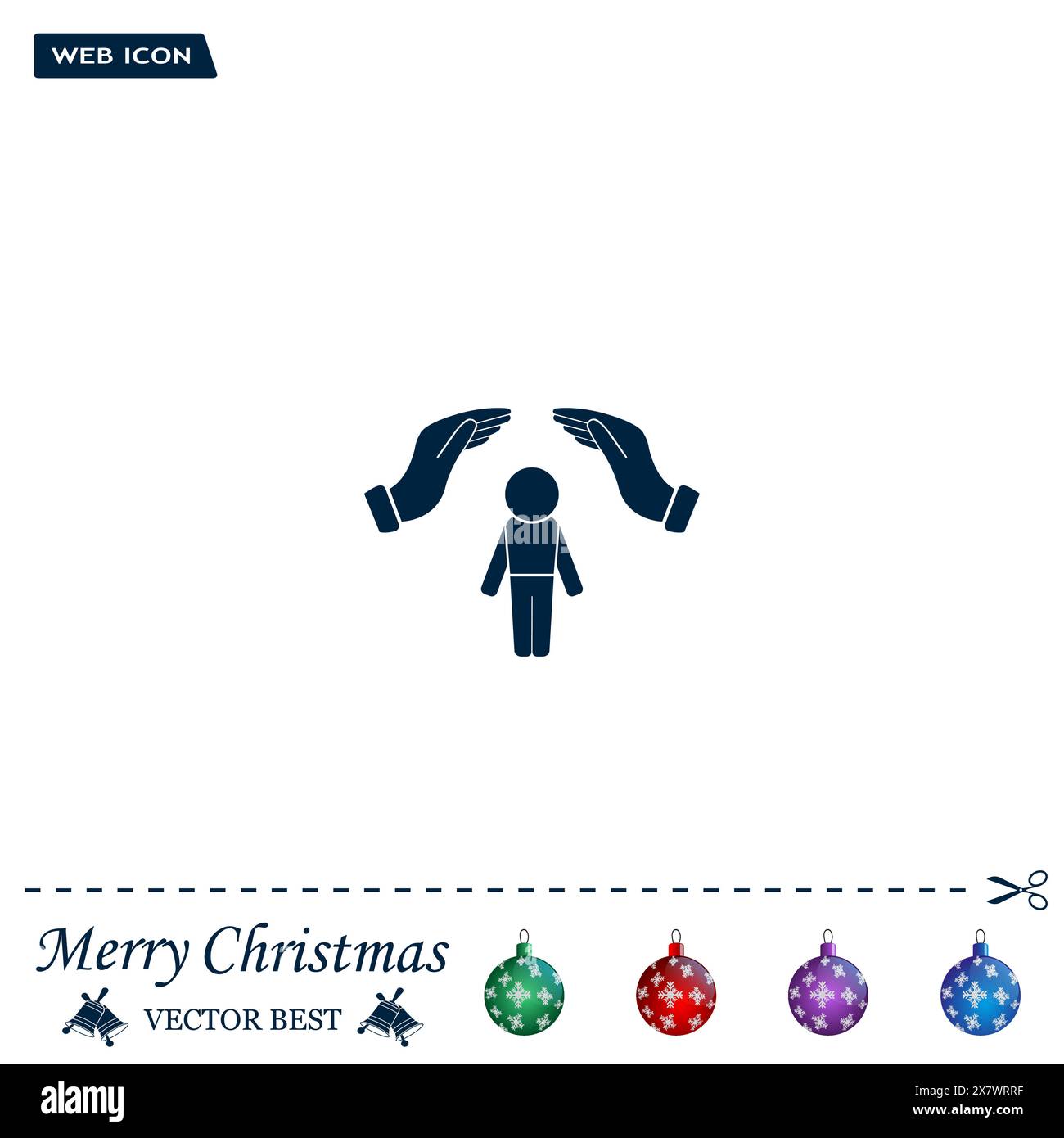 Human life insurance sign icon. Hands protect man symbol. Health ...