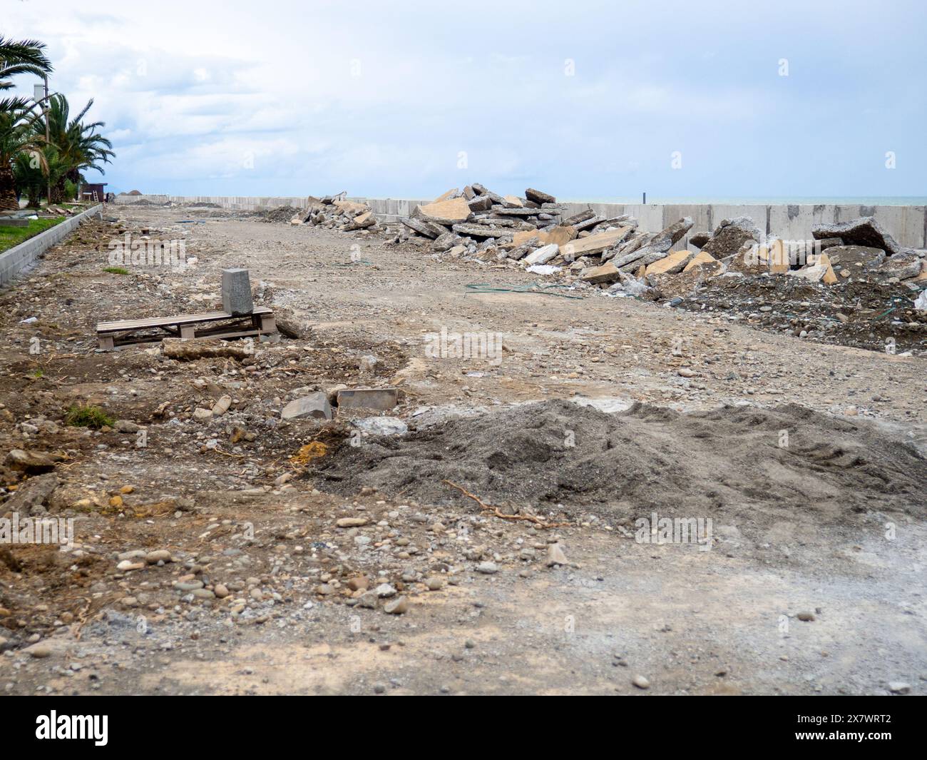 Reconstruction of the embankment of the resort town. Improvement works ...