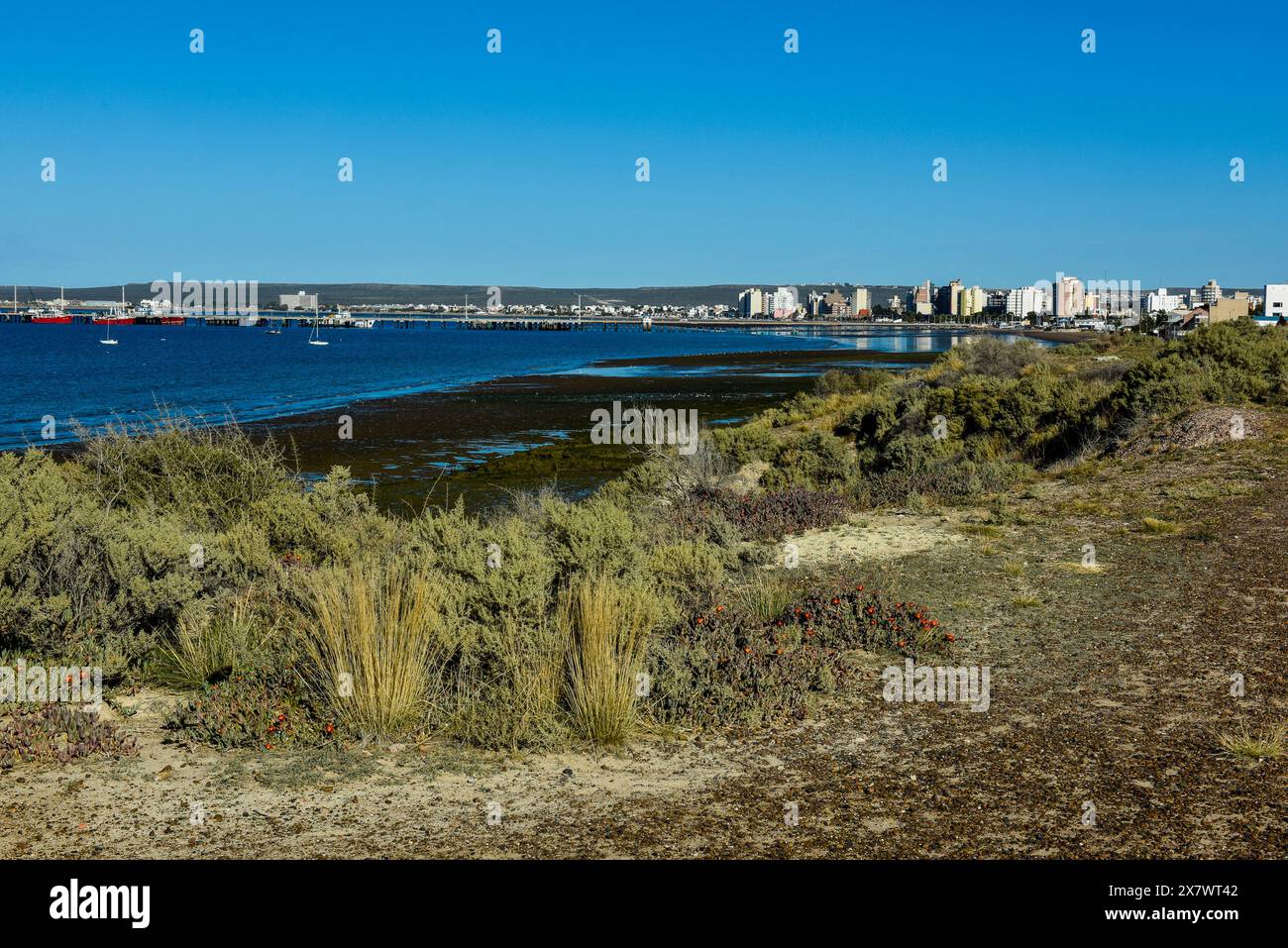 Puerto Madryn City, entrance portal to the Peninsula Valdes natural ...