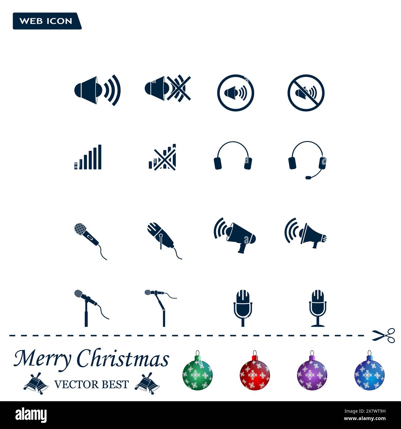 microphone icons set Stock Vector Image & Art - Alamy