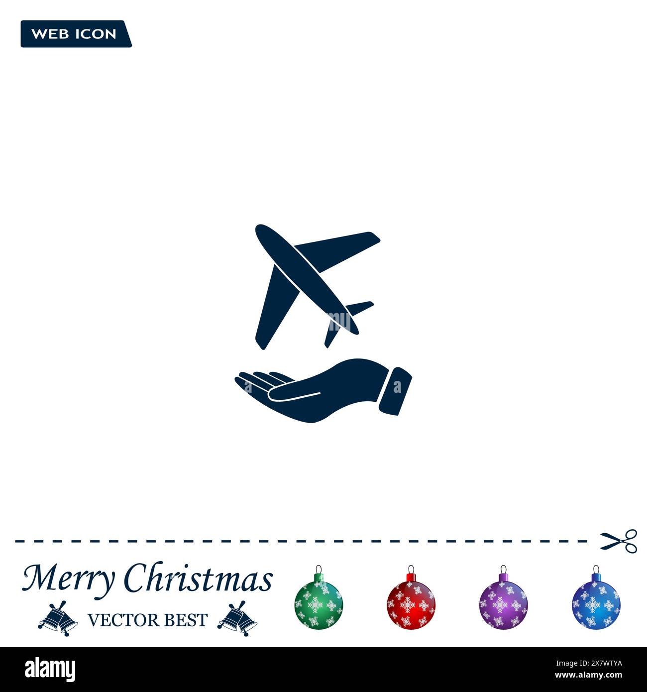 Set airplane in hand Cut Out Stock Images & Pictures - Alamy