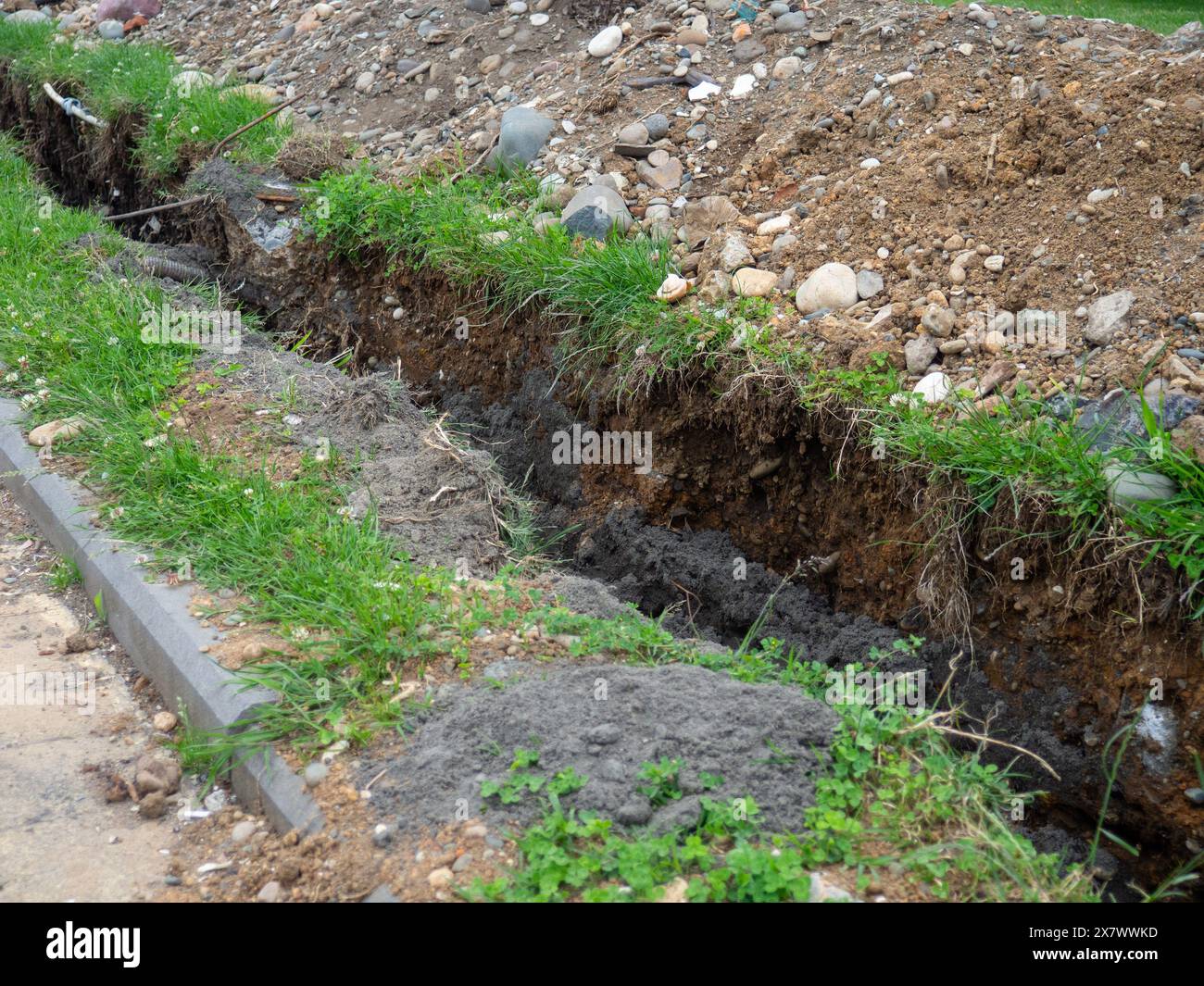 Land works. Reconstruction of the embankment of the resort town ...