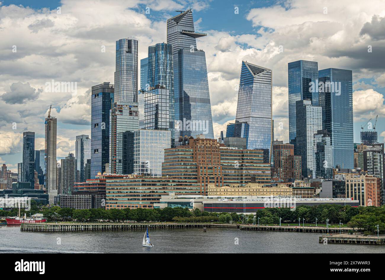 New York, NY, USA - August 1, 2023: Landscape, Postal Service mail ...