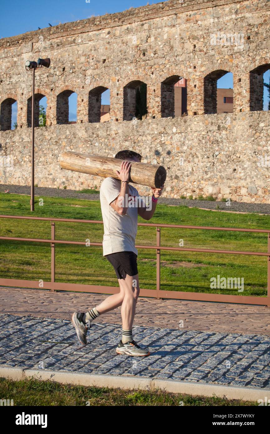 Merida, Spain - May 18th, 2024: FarinatoRace Merida 2024. One man ...