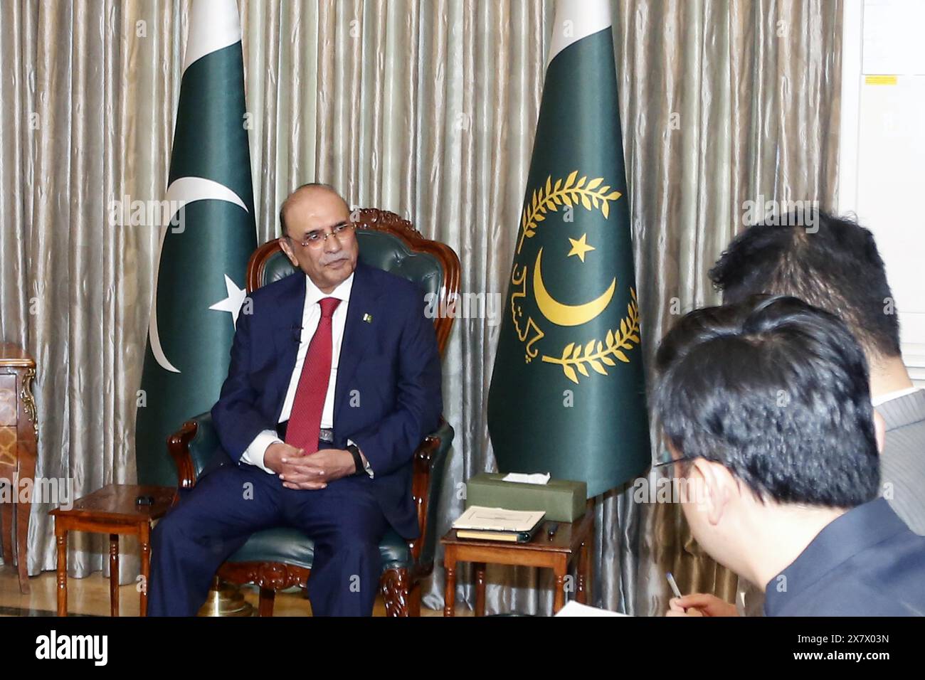 Islamabad, Pakistan. 17th May, 2024. Pakistani President Asif Ali ...