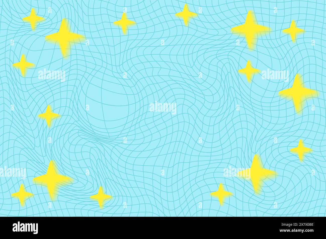 Blue abstract checkered background with yellow aura stars Stock Vector ...