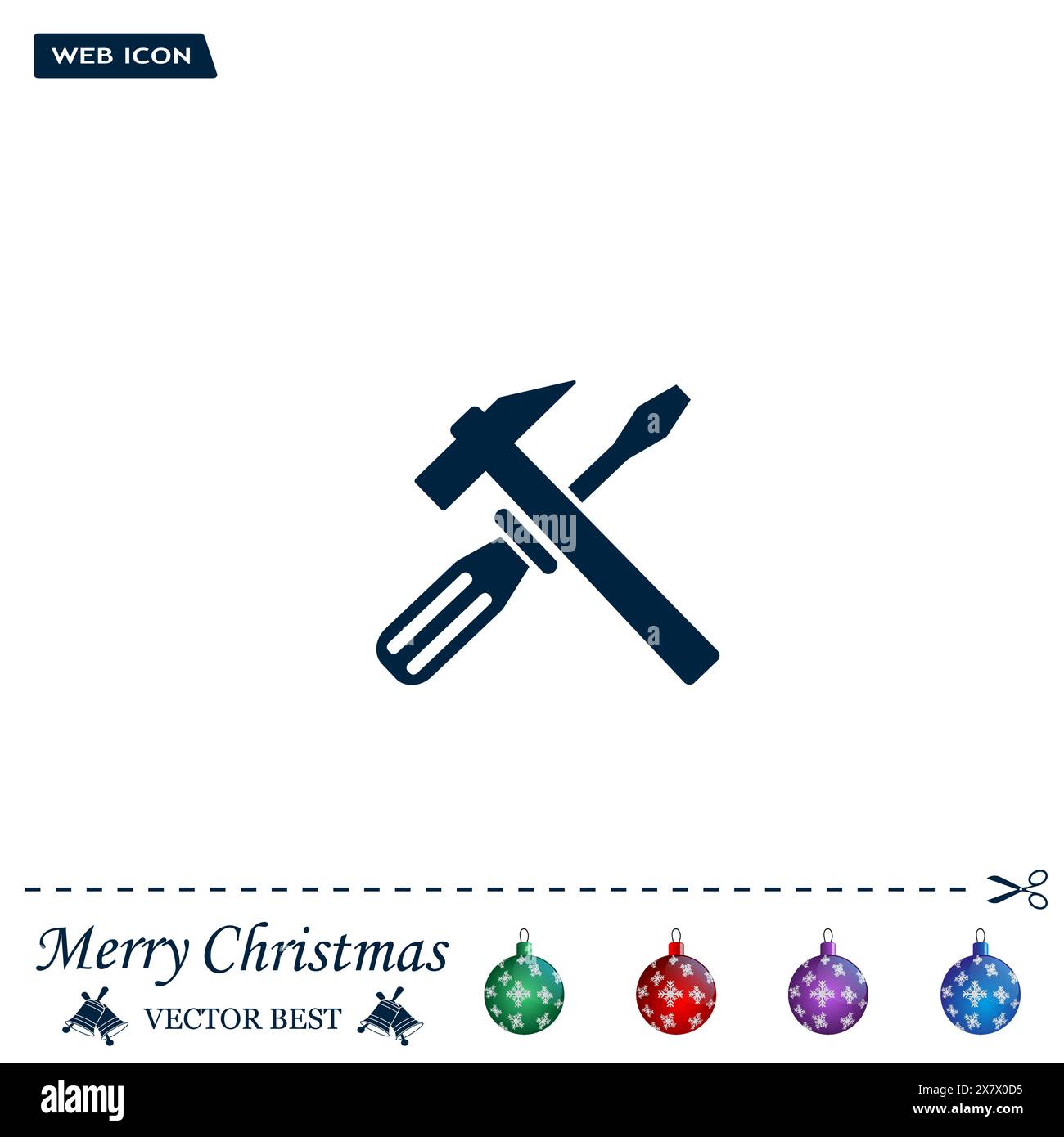 Hammer and Screwdriver Icon. Vector illustration Stock Vector Image ...