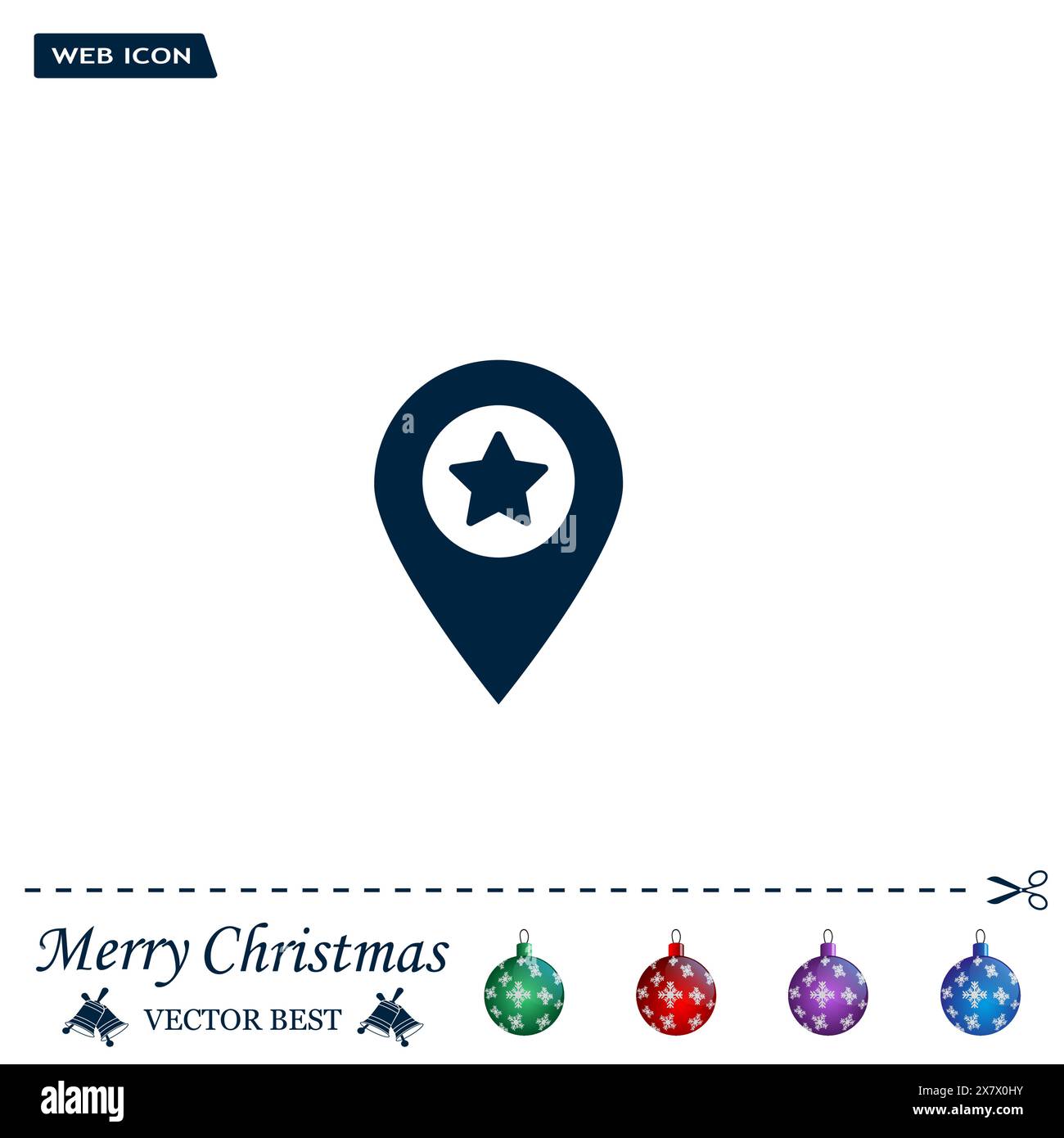 Map pointer star icon hi-res stock photography and images - Alamy