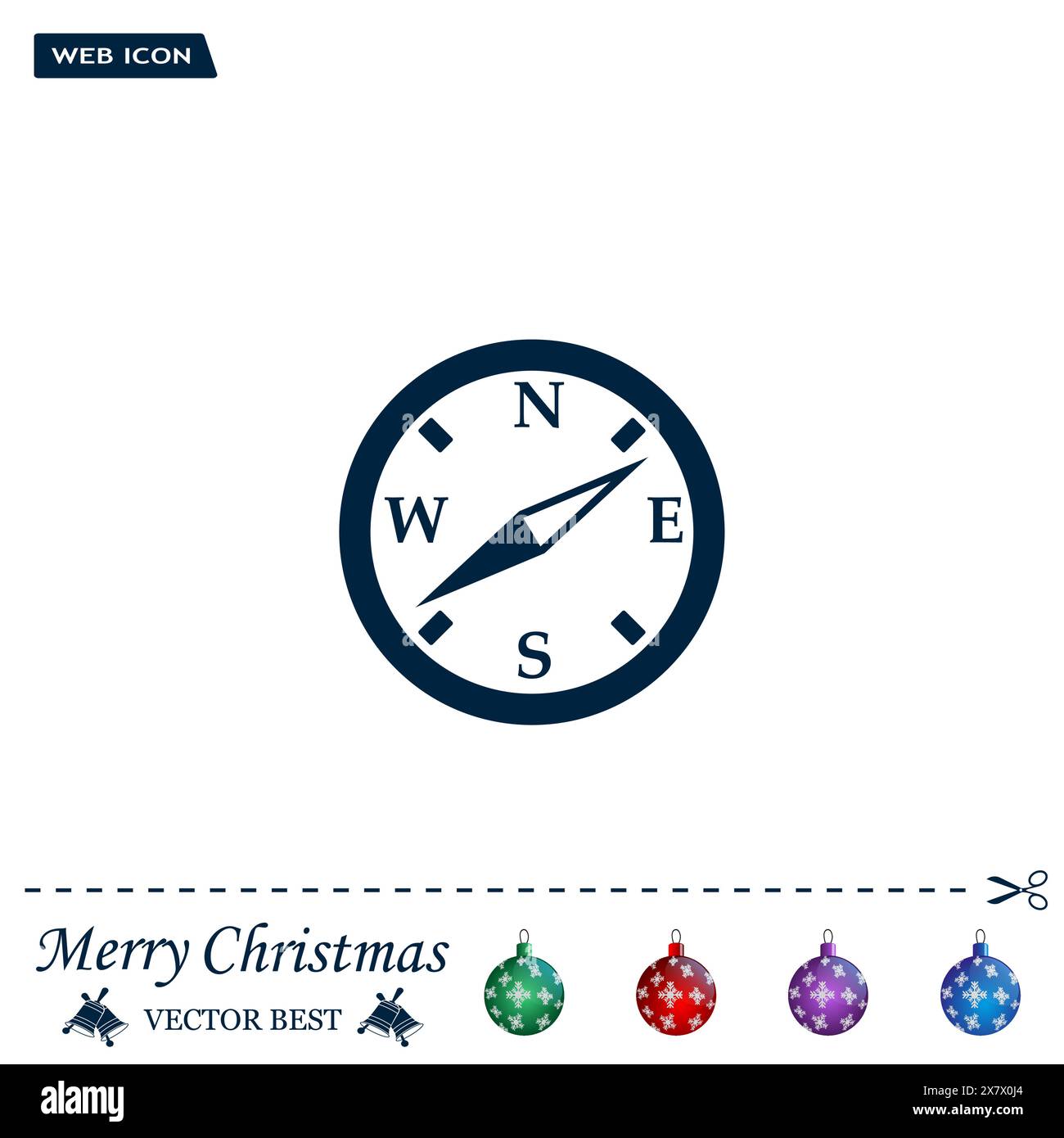 Compass flat icon. Vector illustration EPS Stock Vector Image & Art - Alamy