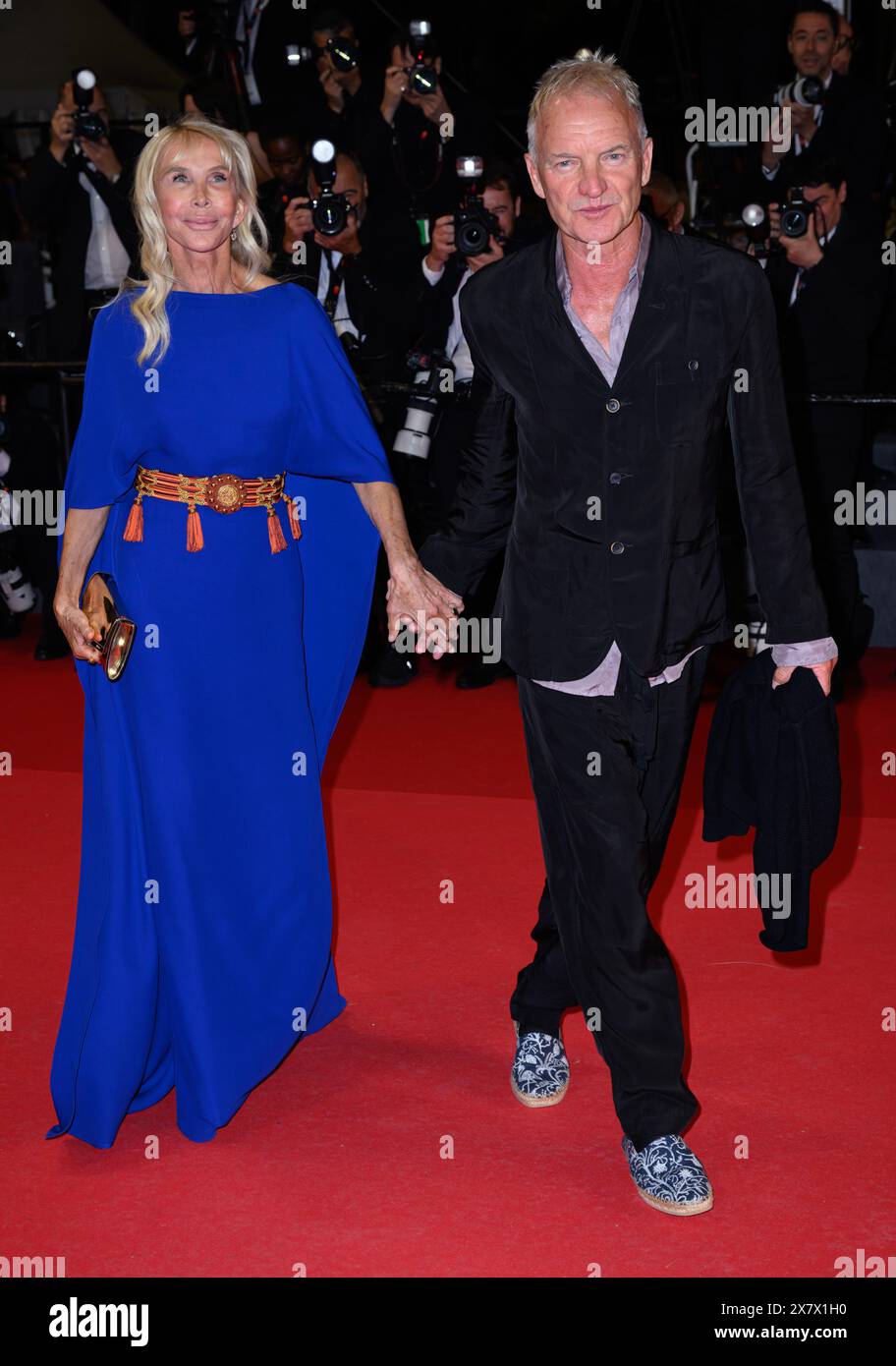 Cannes, France. May 21st, 2024. Sting and Trudie Styler at the Marcello ...