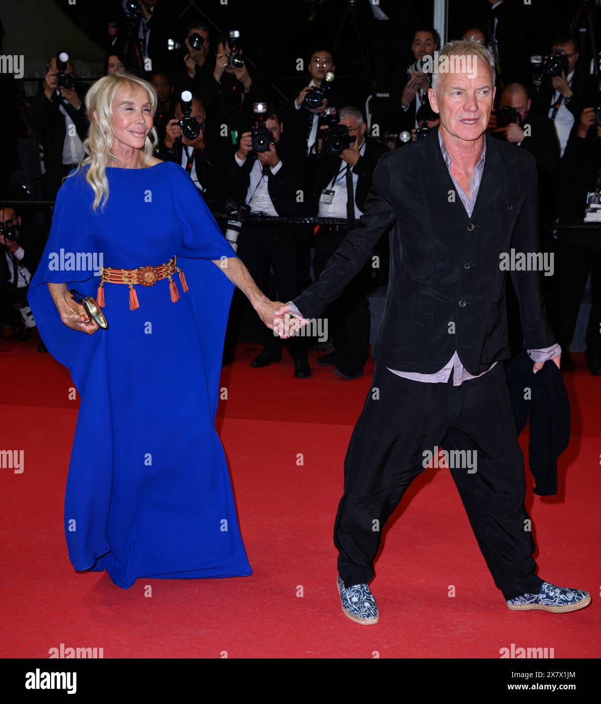 Cannes, France. May 21st, 2024. Sting and Trudie Styler at the Marcello ...
