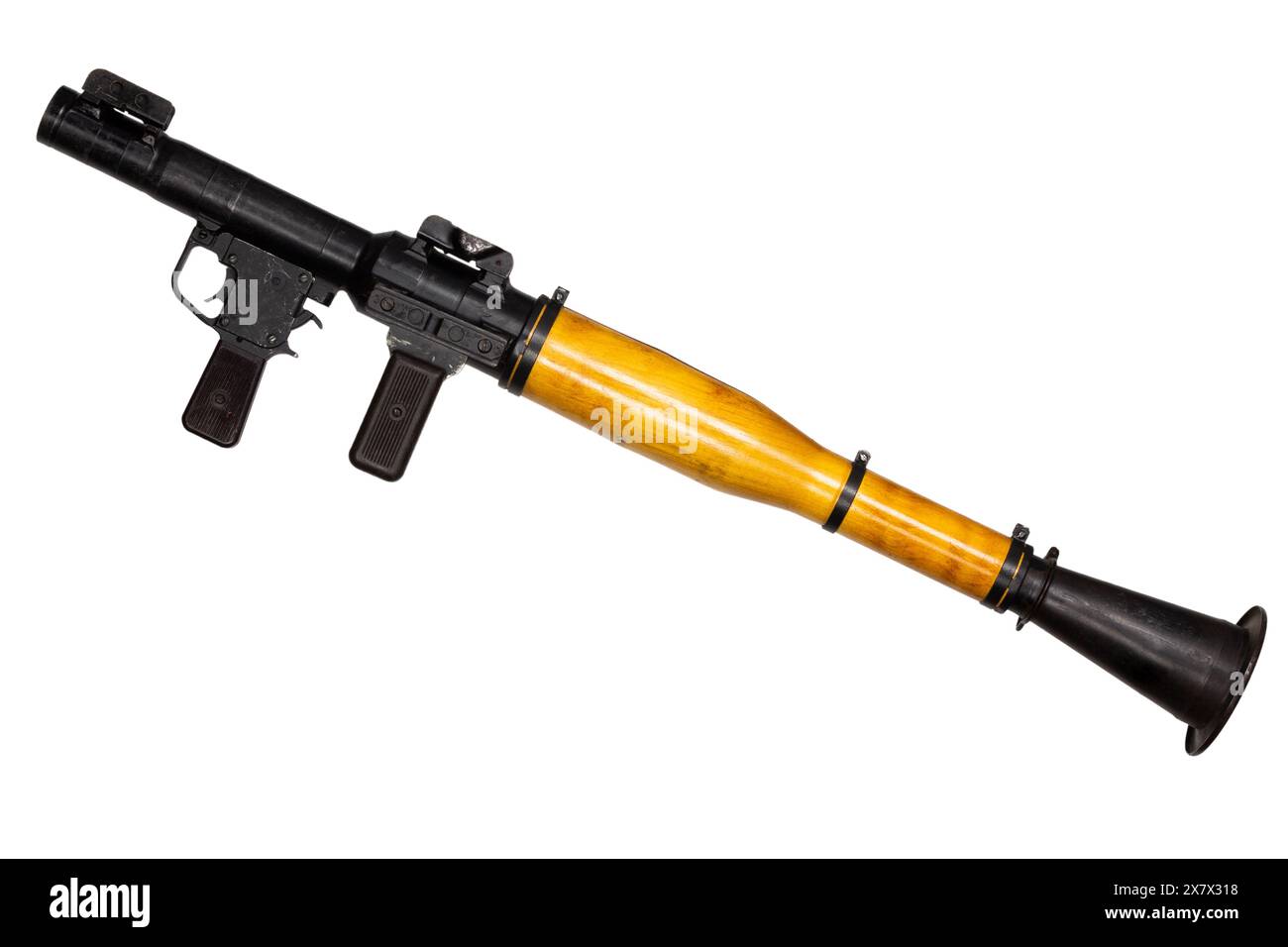 rocket propelled grenade launcher RPG 7 isolated on white background ...