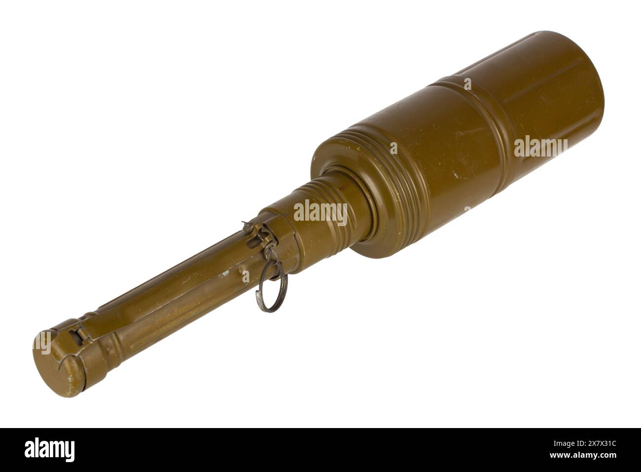 RKG-3 Soviet anti-tank hand shaped-charge grenade. Isolated on white ...