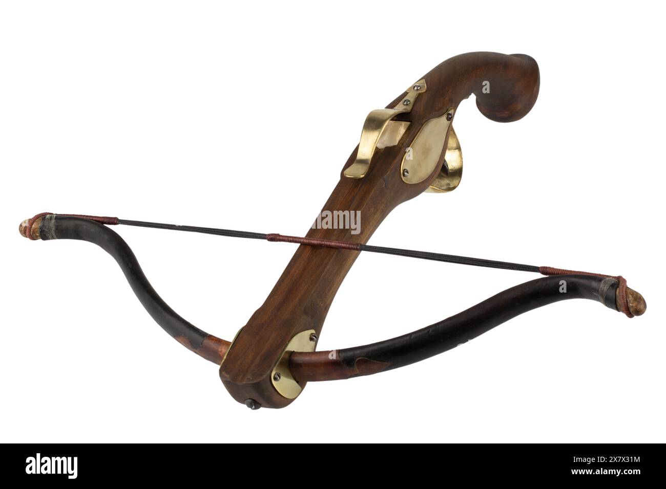 Vintage small crossbow isolated on white background Stock Photo - Alamy