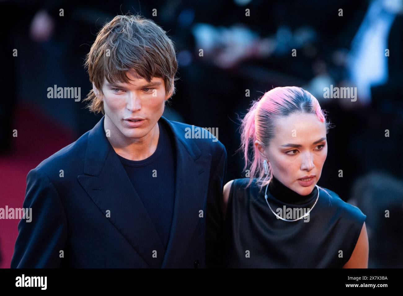 Cannes, France. 20th May, 2024. Jordan Barrett and Allegra Ream ...