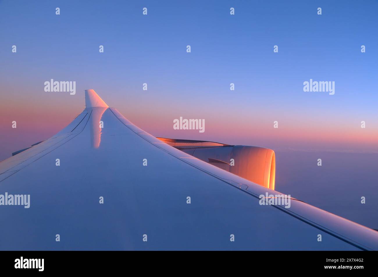 A beautiful sunrise over western Asia (aerial), Japan JP Stock Photo ...