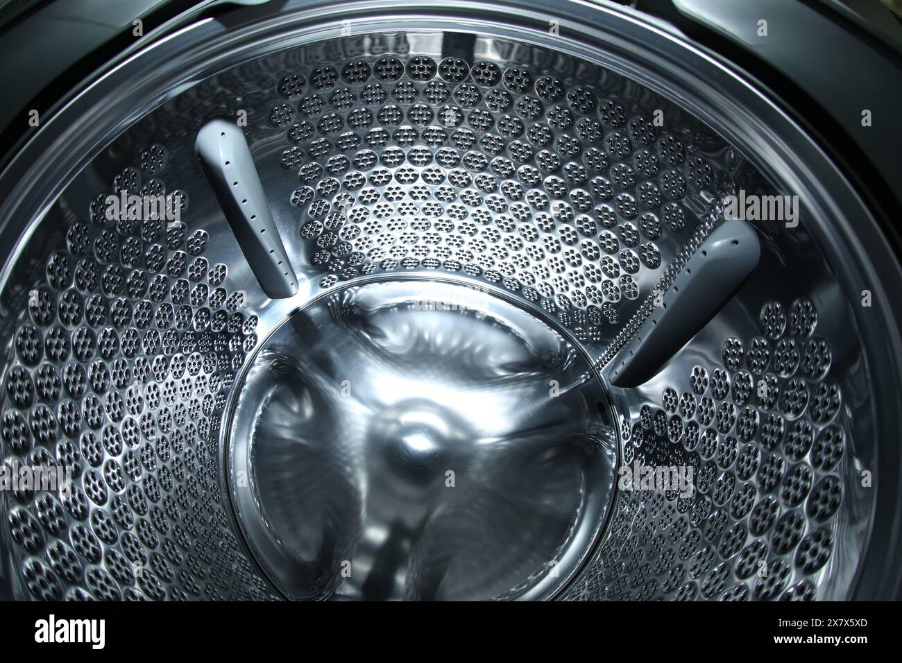 Empty washing machine drum, closeup view. Laundry day Stock Photo - Alamy