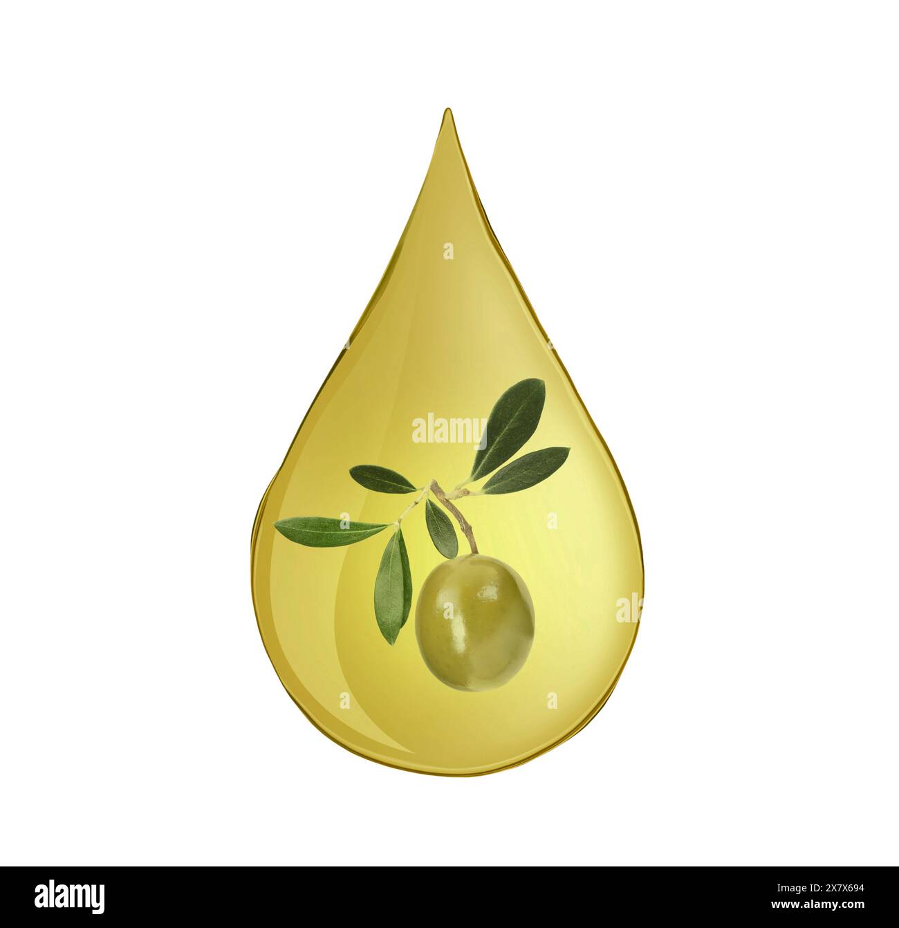 Olive in drop of cooking oil isolated on white Stock Photo - Alamy